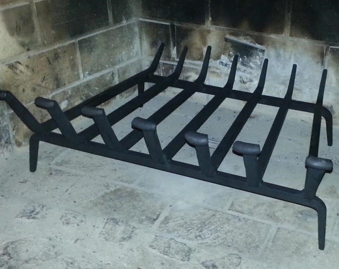 Fireplace Grate Hand Forged by Blacksmith, CUSTOM MADE for Your Fire ...