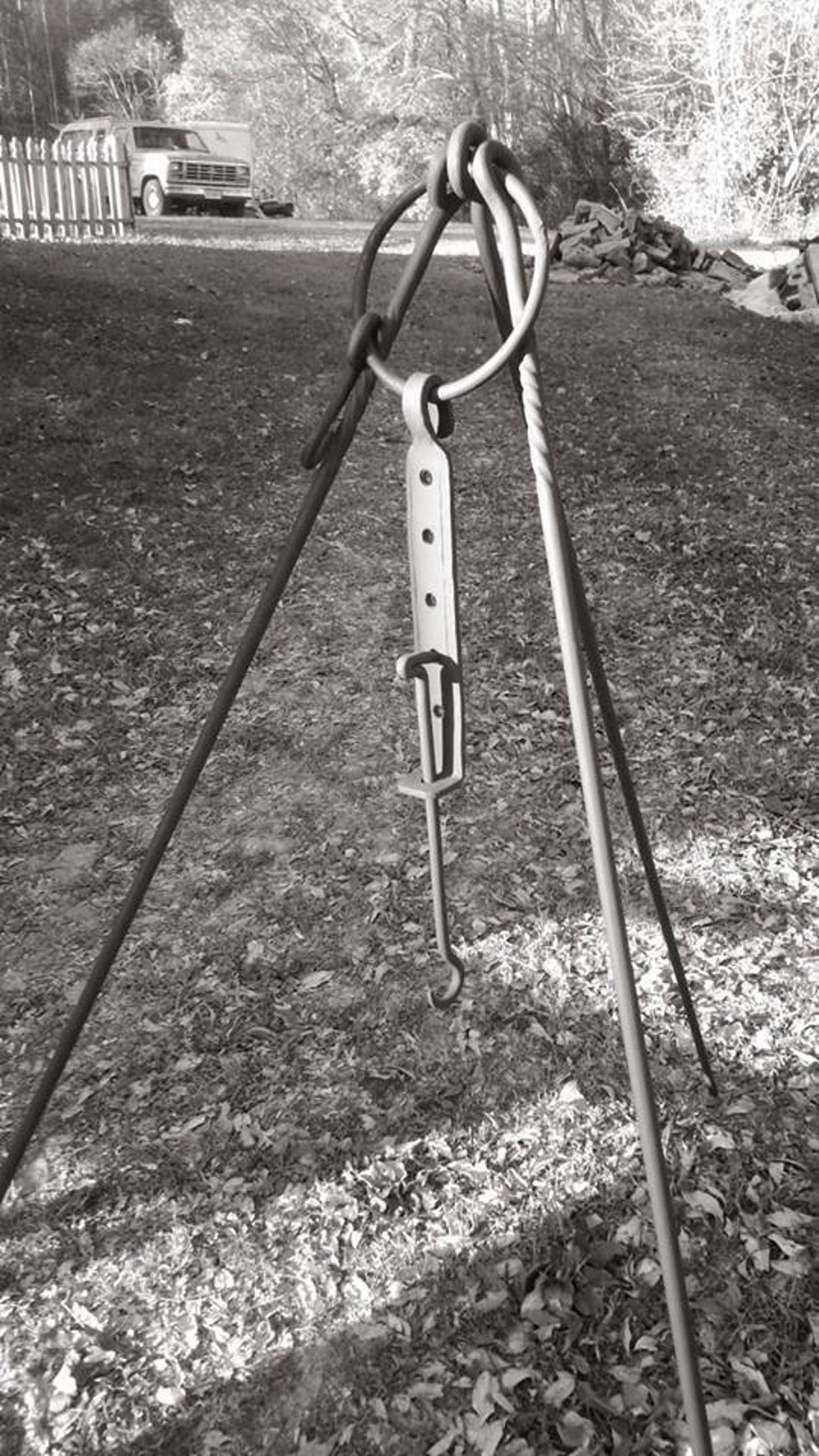 TRAMMEL adjustable hook fire pit camping. tripod hook | Etsy