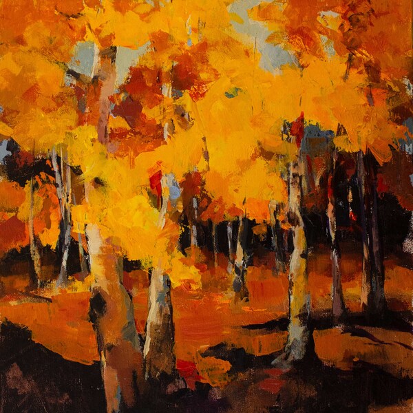 Orange Trees Painting - Etsy