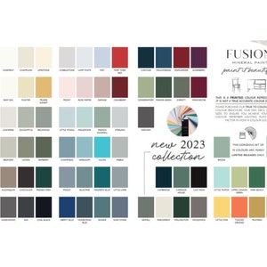 Fusion Mineral Paint Colour Chart and Preparation Guide, PRINTED ...