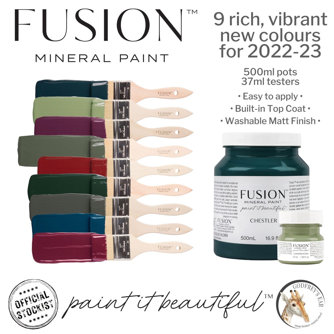 Fusion Mineral Paint Water based Furniture Paint Eco Friendly Paint No Brush Marks All in One Paint 9 New Fusion Colours 500ml 37ml Etsy UK
