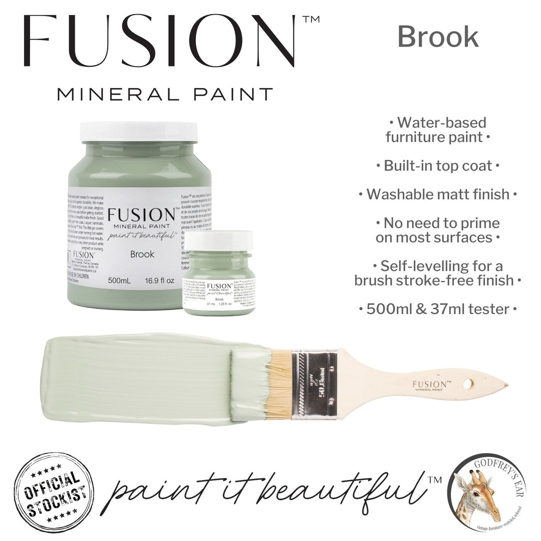 Fusion Mineral Paint, BROOK, Light Green Furniture Paint, Water-based ...