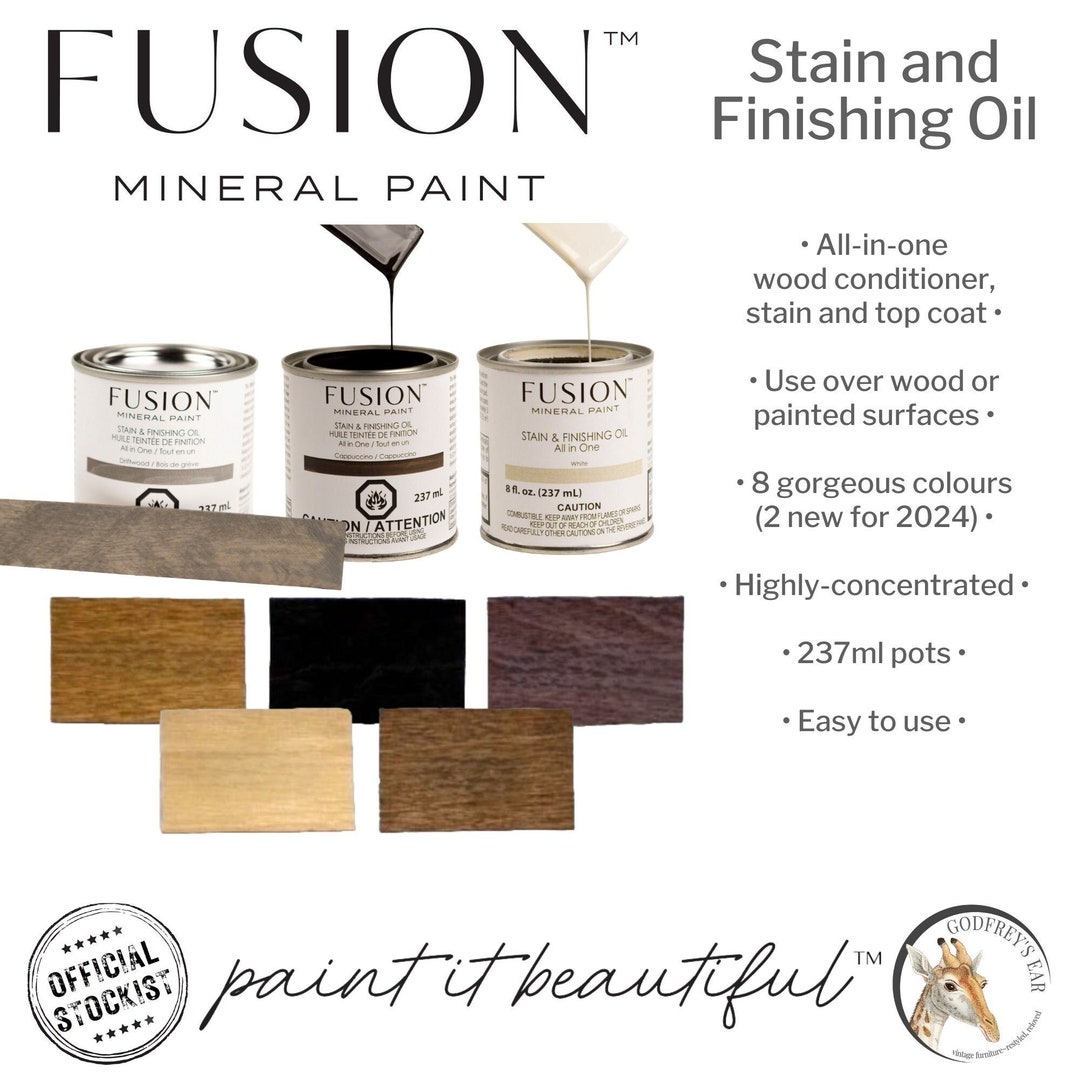 Fusion Mineral Paint Stain and Finishing Oil, SFO, Easy to Use All-in ...