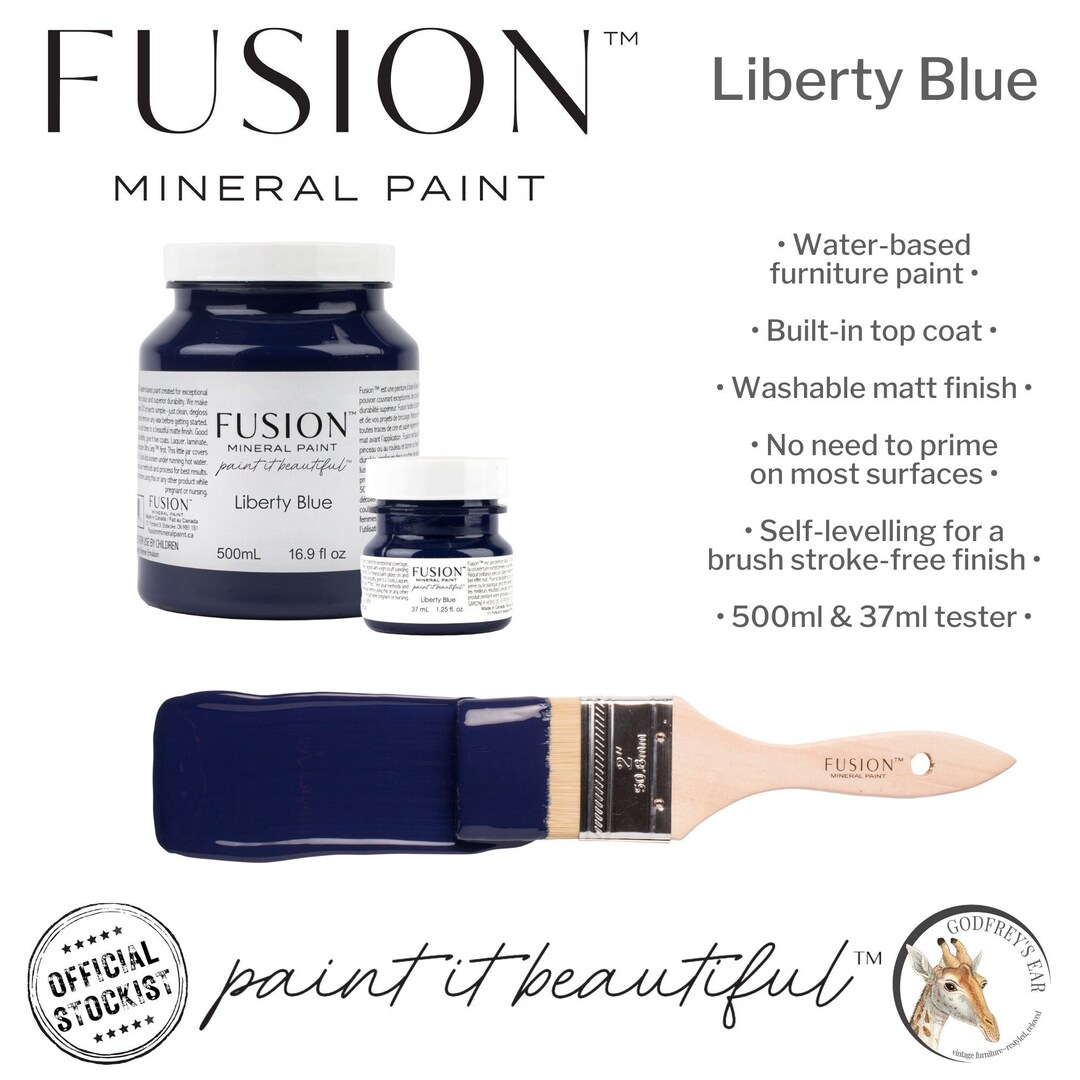 Fusion Mineral Paint Liberty Blue, Royal Blue Furniture Paint, Water ...
