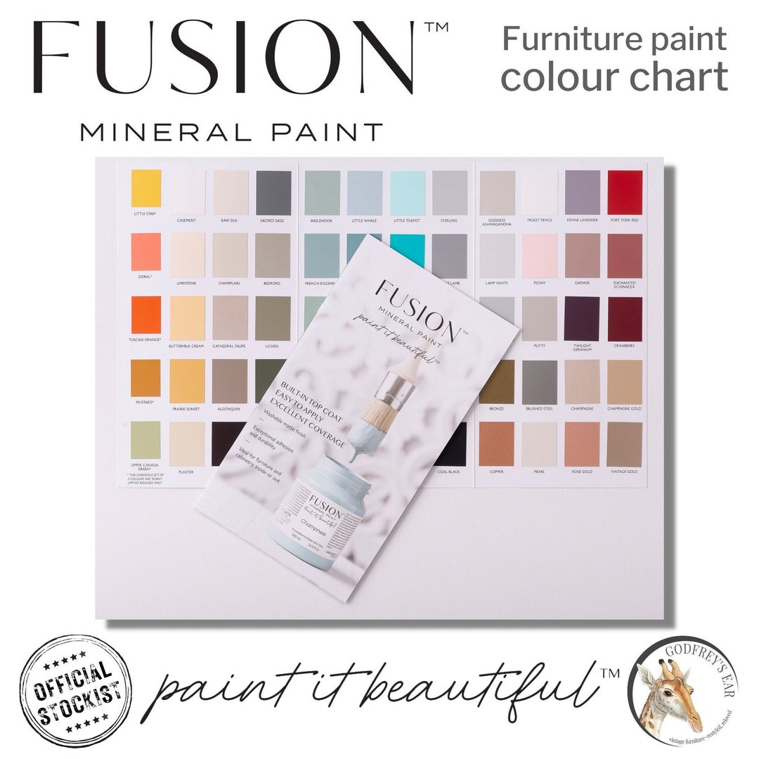 Fusion Mineral Paint Real Colour Chart 48 Classic Colours - Etsy