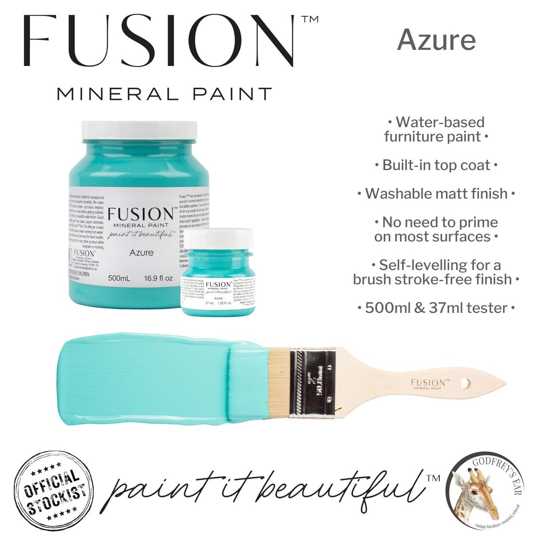 Fusion Mineral Paint, Azure, Bright Turquoise Furniture Paint, Water ...