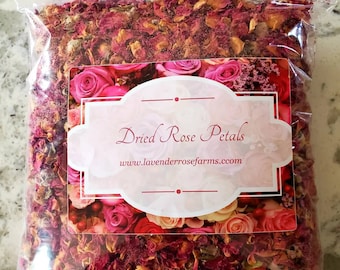 Dried Red Rose Petals and Lavender Buds. 100% Organic. Air Dried ...