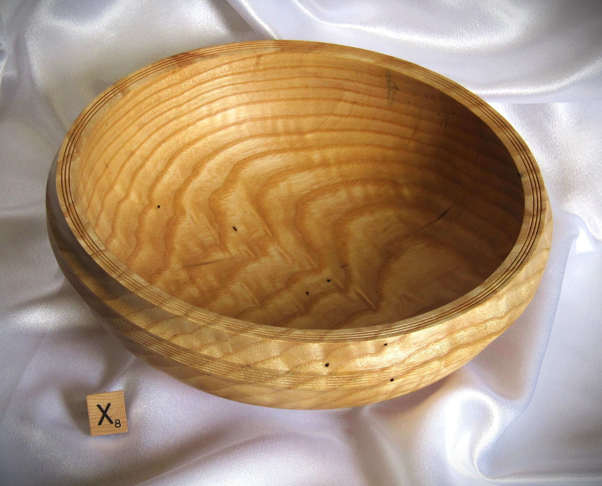 Northeastern Ash Thick Salad Bowl for Two #2187 - Etsy
