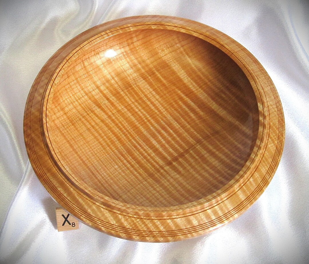 Flame Maple, Fiddleback Maple, Tiger Maple, Curly Maple, Wood Bowl, Wooden Bowls Handmade, #2225 ...