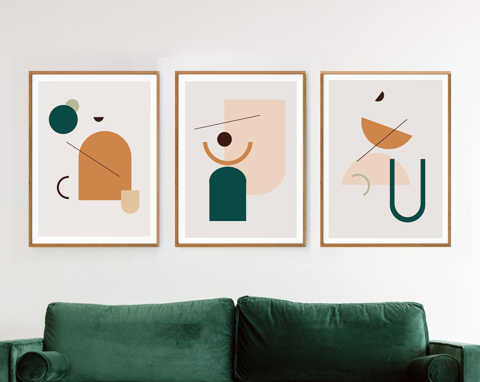Abstract Art Set of 3 Modern Art Abstract Wall Art GALLERY WALL SET ...