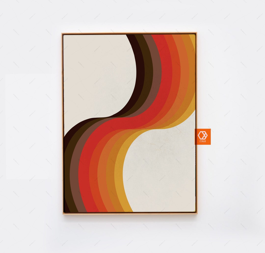 70s Wall Art - 70s Decor, Vintage Art, Mid Century Print, Retro Home ...