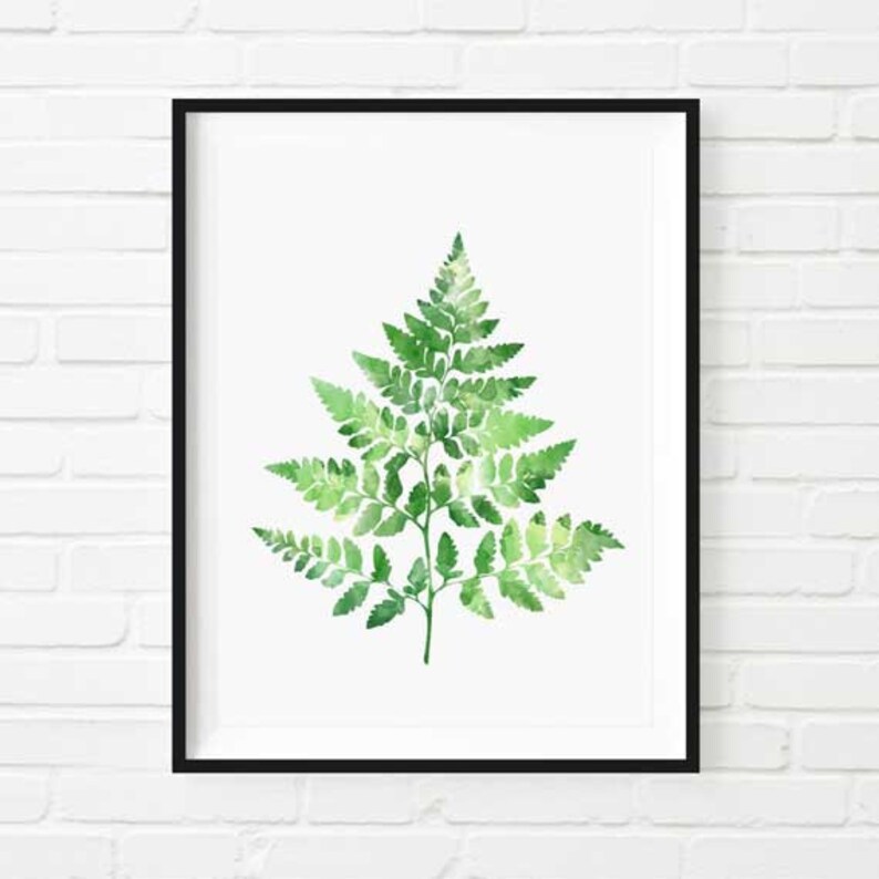 Spring Art Green Fern Poster Garden Botanical Leaf Fresh - Etsy Denmark