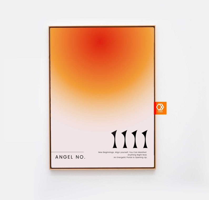 1111 Print Angel Number Manifestation Energy 1111 Poster Retro | Etsy