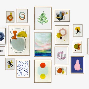 Chartreuse Prints Gallery Wall Art Prints Gallery Wall ART Prints Set ...