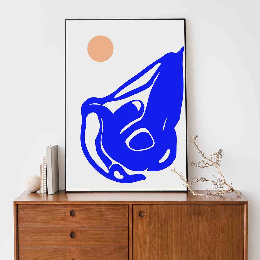 Blue Women Painting - Matisse Poster, Blue Wall Decor, Mid Century ...