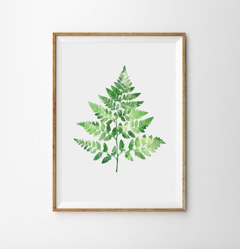 Spring Art Green Fern Poster Garden Botanical Leaf Fresh - Etsy Denmark