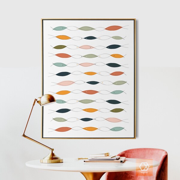 Mid Century Fish - Etsy