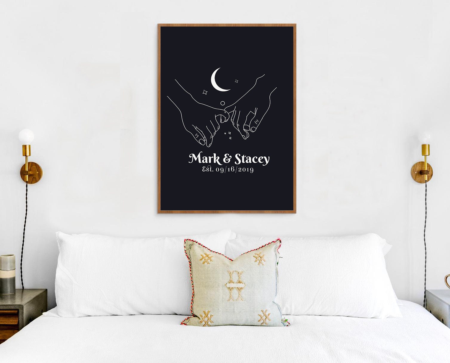 Custom Wedding Gift Couple Personalized Gift Pinky Promise Art Gift for ...