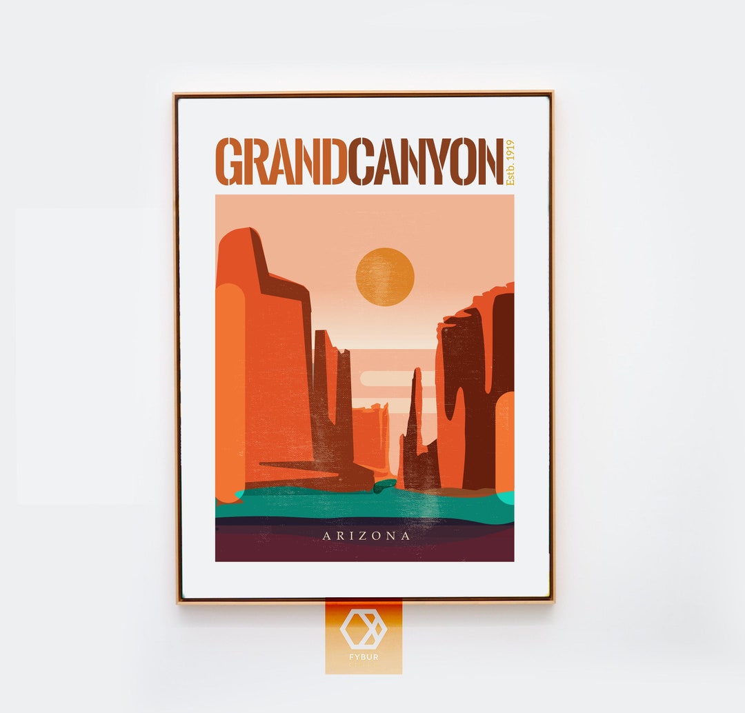 Grand Canyon Print Canyon National Park Poster Arizona Poster Canyon ...