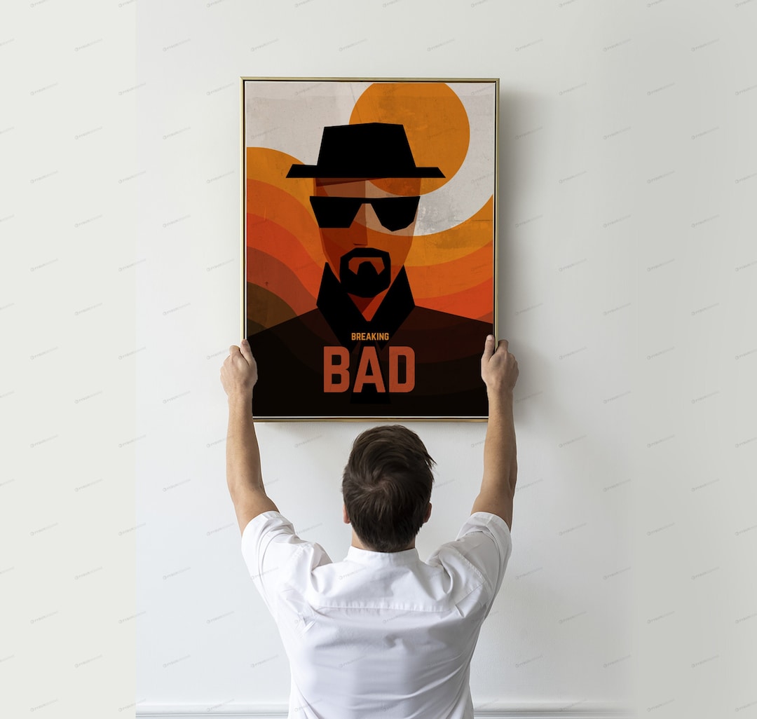 Retro Breaking Bad Poster TV Series, WALTER WHITE Poster Mid-century ...