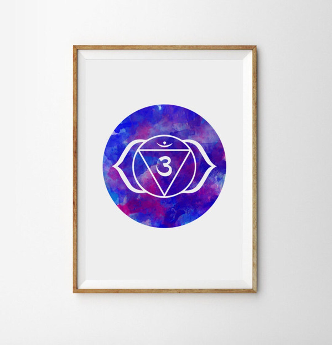 Ajna Chakras Wall Art Third Eye Wall Art Yoga Art Meditation Art Yoga ...