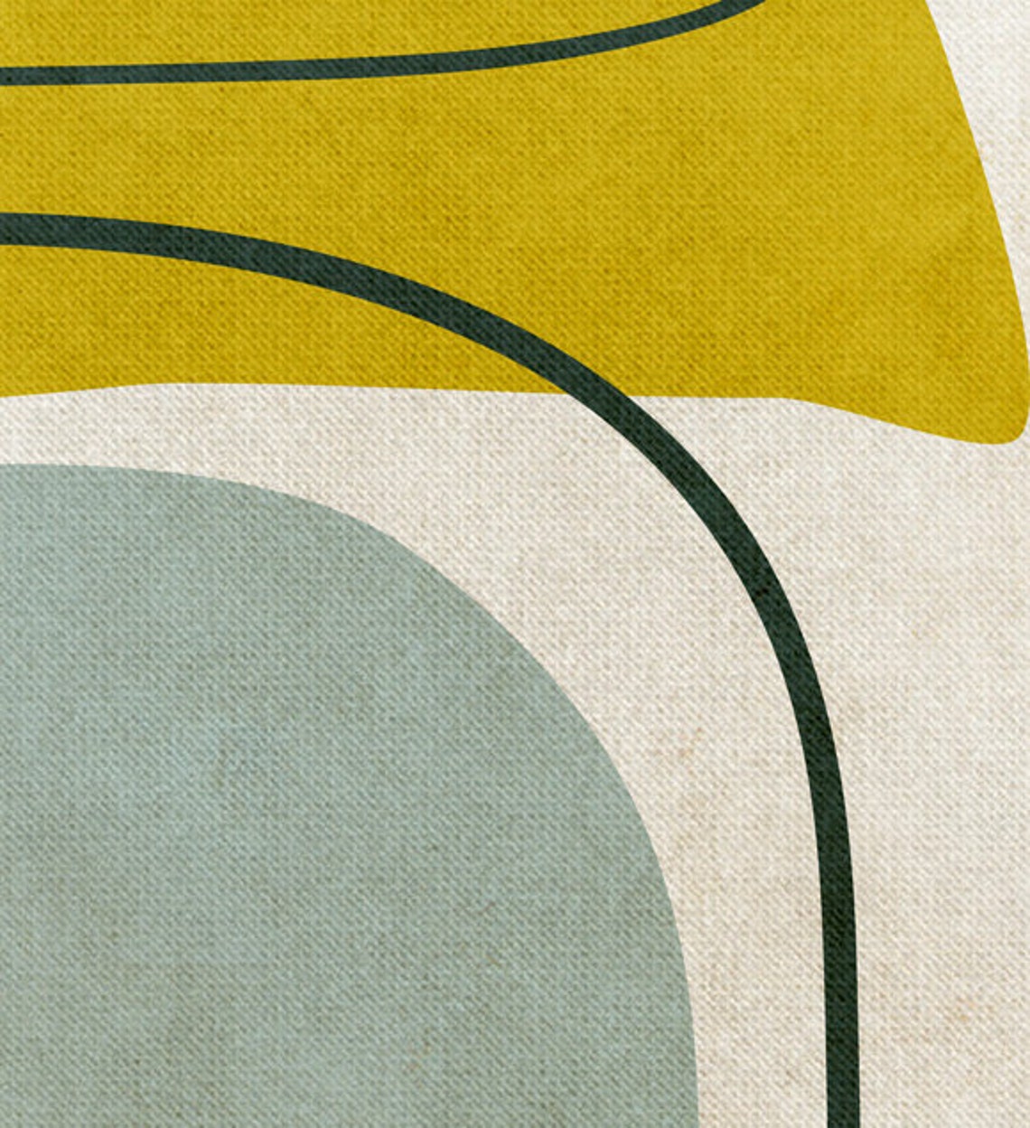 Chartreuse Canvas Art SET of 2 Mid Century Modern Canvas Art | Etsy