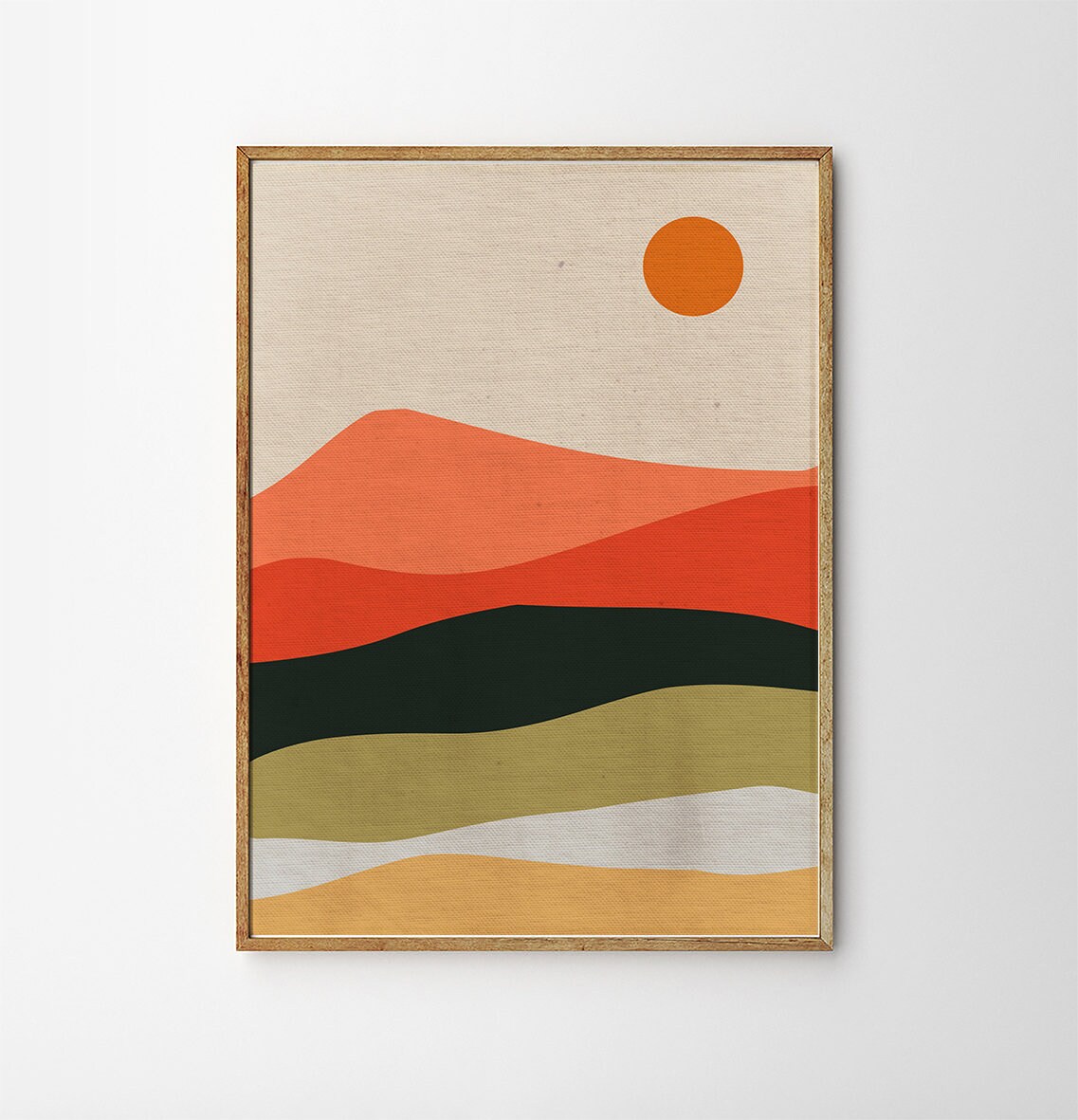 Mid Century Modern Art Print Mountain Art Mid Century Print - Etsy