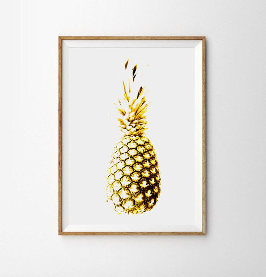 Pineapple Poster Spring Decor Modern Decor Fashion Art Trendy Whimsical ...