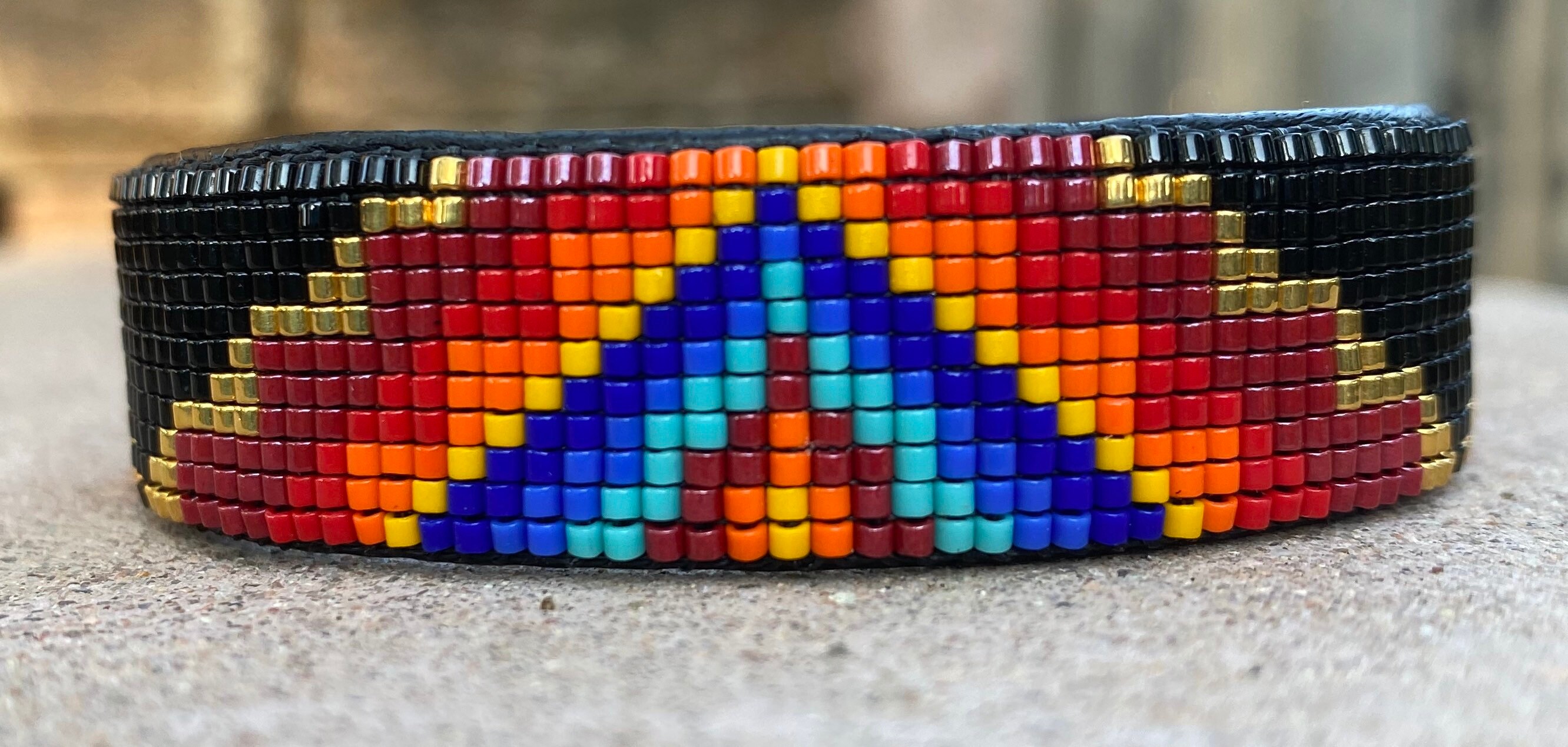 Beaded Bracelet in Sunset Colors. Wonderful for Men and Women. - Etsy