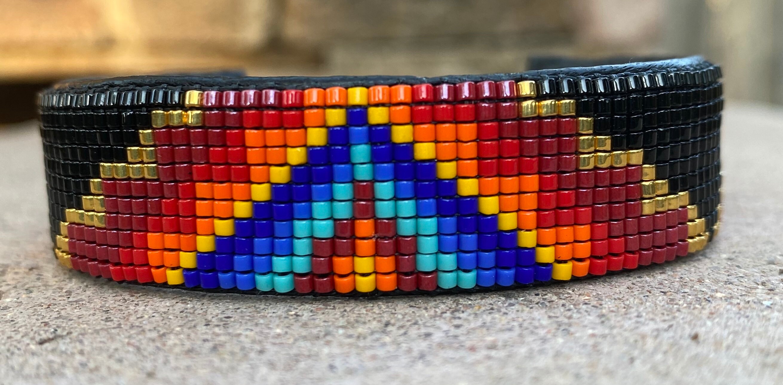 Beaded Bracelet in Sunset Colors. Wonderful for Men and Women. - Etsy