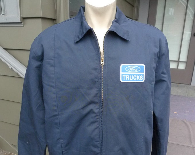 1980s Ford Trucks Mechanics Work Jacket two Waist Pockets Size 2XL 44R ...
