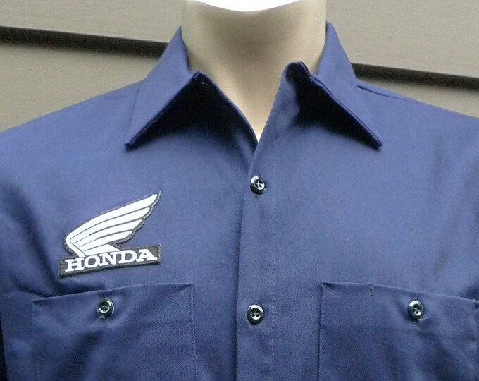 1990s Honda Mechanics Work Shirt * Mens ML (46) - Etsy