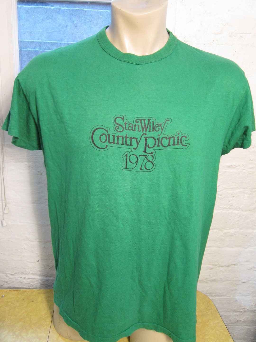 Rare 1978 Stan Wiley Country Picnic Single Stitch Shirt * Size XL (49 ...