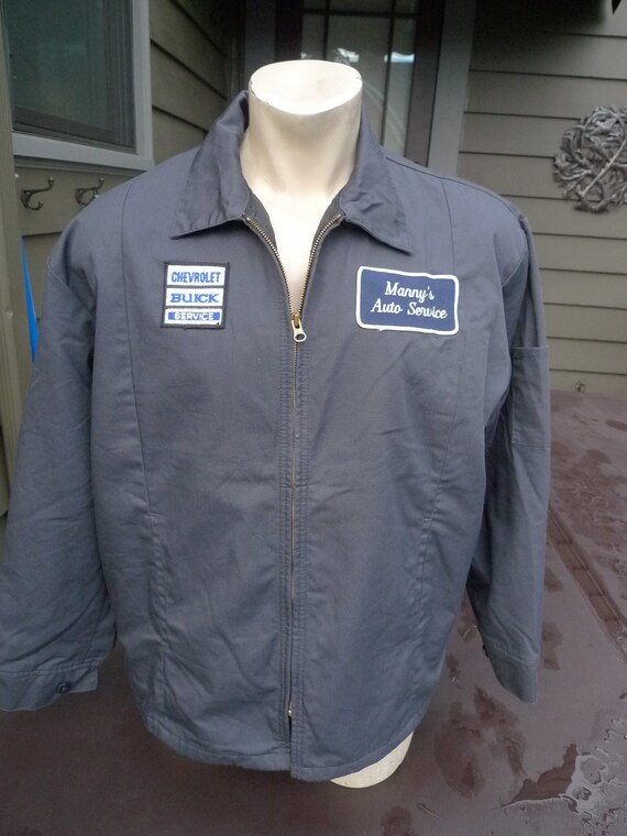 1980s Chevy-Buick Work-Mechanics Jacket * Men's L+ (4… - Gem