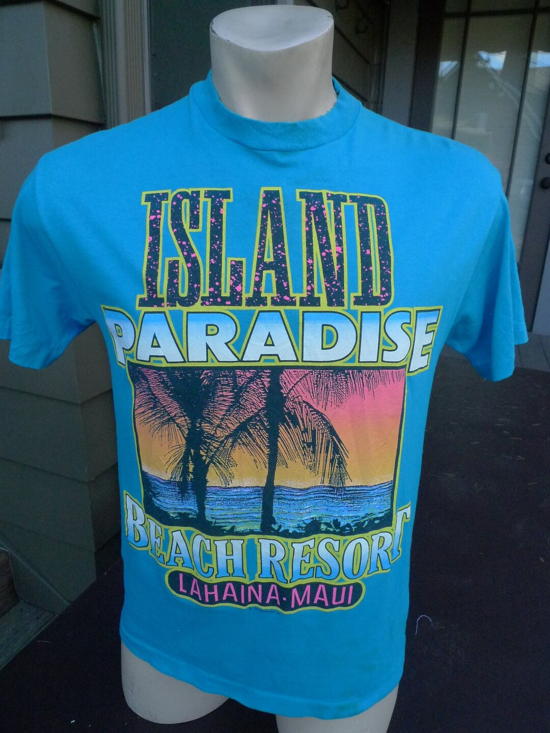 1980s Lahaina - Maui, Hawaii Single Stitch Shirt * Men's M (40) - Etsy