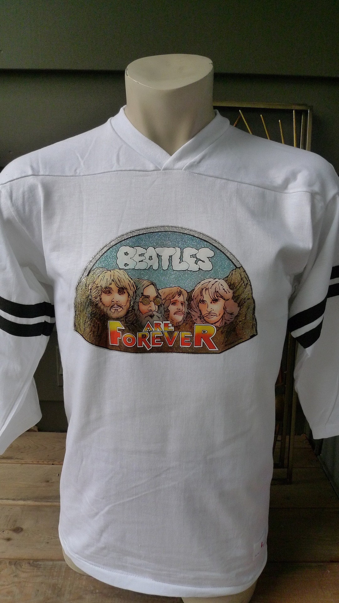 Talla M 42 Camisa de jersey de los Beatles de 1980 una cara una sola ...