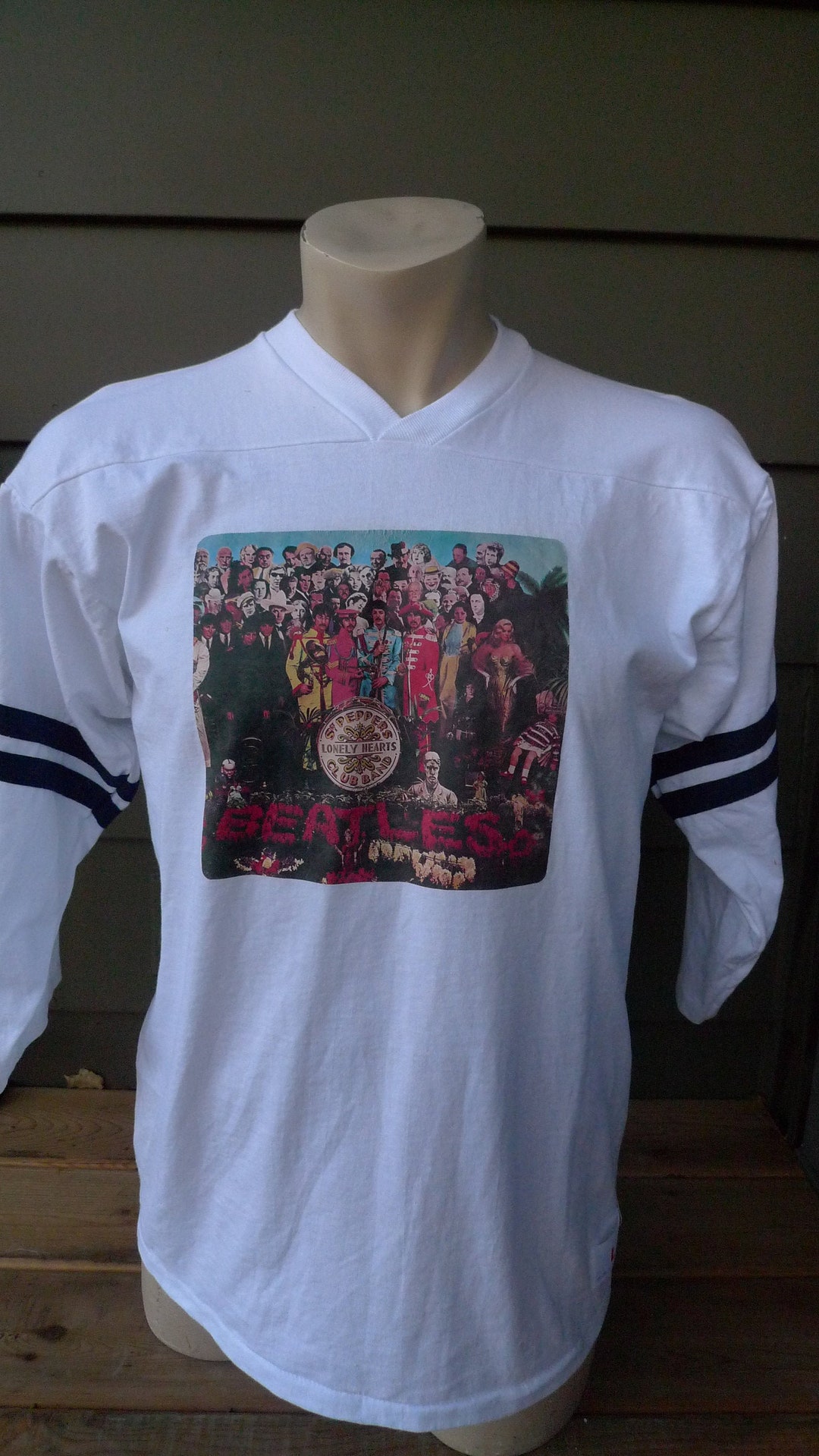Size M (42) ** 1970s-80s Beatles Sgt Pepper Lonely Hearts Jersey Shirt ...