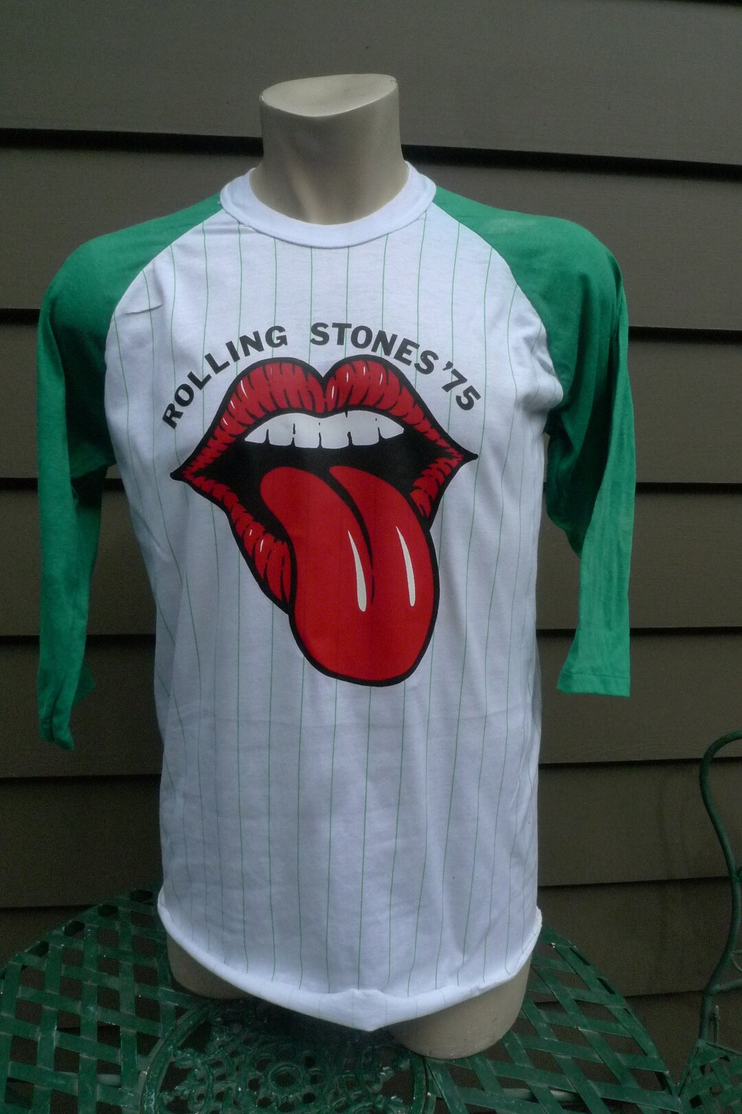 1975 Rolling Stones Single Stitch Shirt C Con licencia de Roach '75 Hombres L 44 - Etsy España
