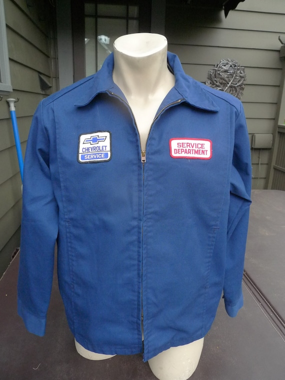 1970s Chevrolet Mechanics Unitog Work Jacket * Men's … - Gem