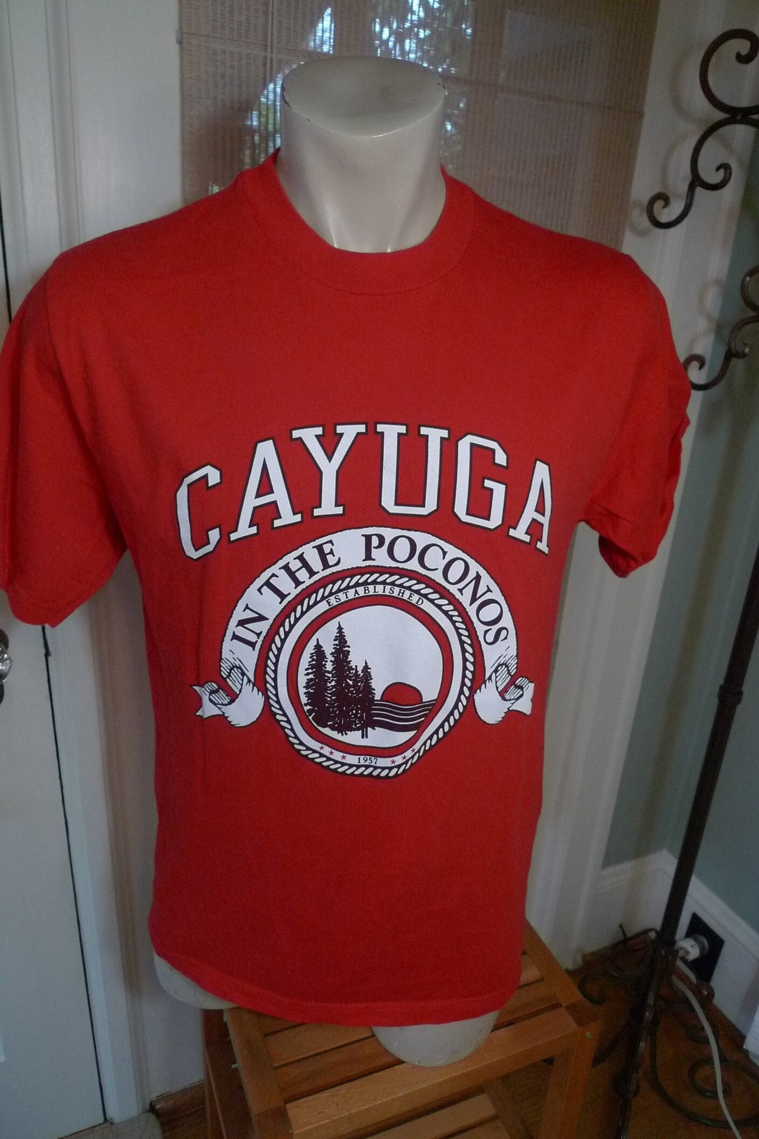1990s Cayuga in the Poconos Shirt * Men's Medium (42) - Etsy