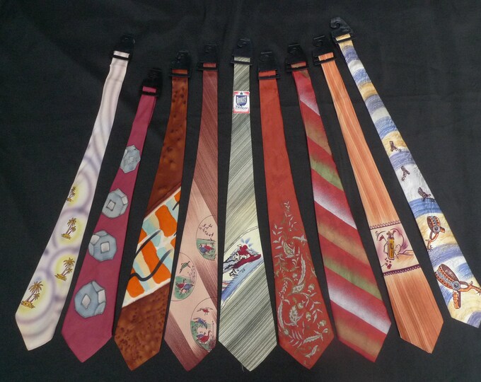 Hand Painted 1940s Ties -- You Pick -- One Low Price to Ship as Many ...