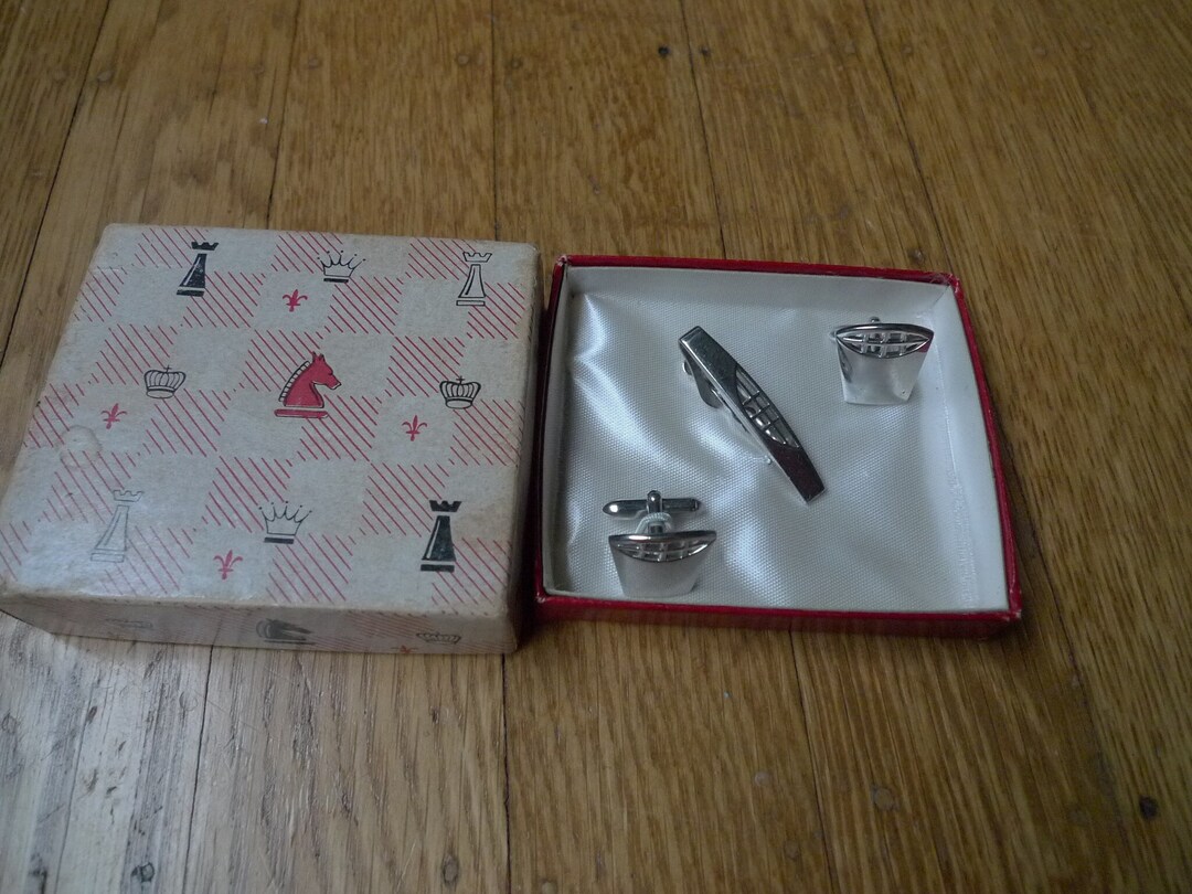 1950s Swank Chrome Classic Car Style Cuff Link Set in Original Box - Etsy