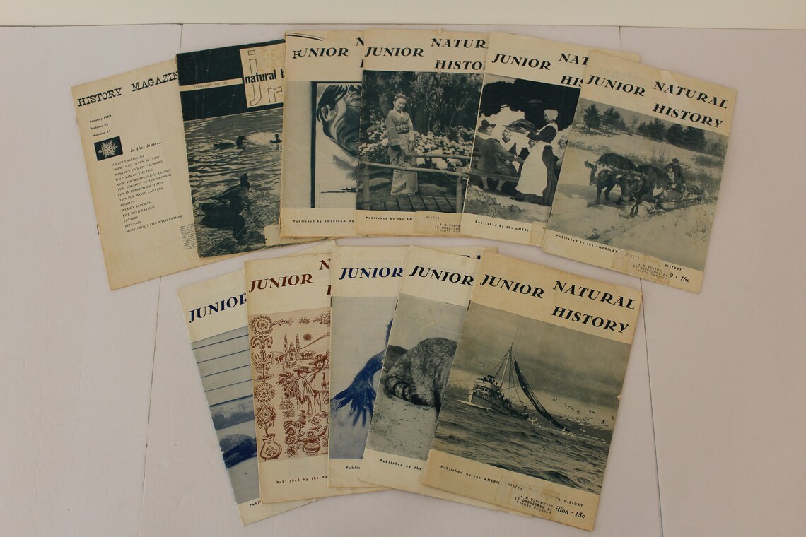 Lot of 11 Vintage Junior Natural History Magazines - 1959 & 1960 - Etsy