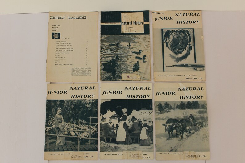 Lot of 11 Vintage Junior Natural History Magazines - 1959 & 1960 - Etsy