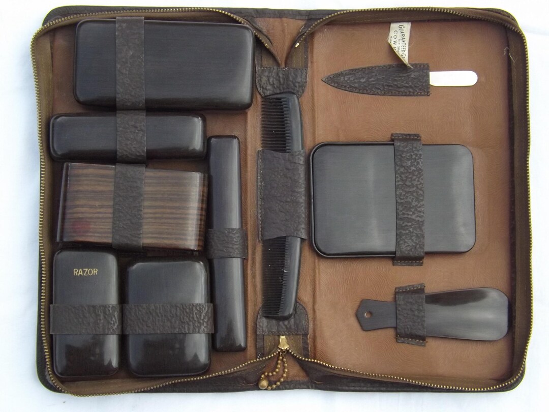Men's Leather Grooming Kit- VINTAGE - Etsy