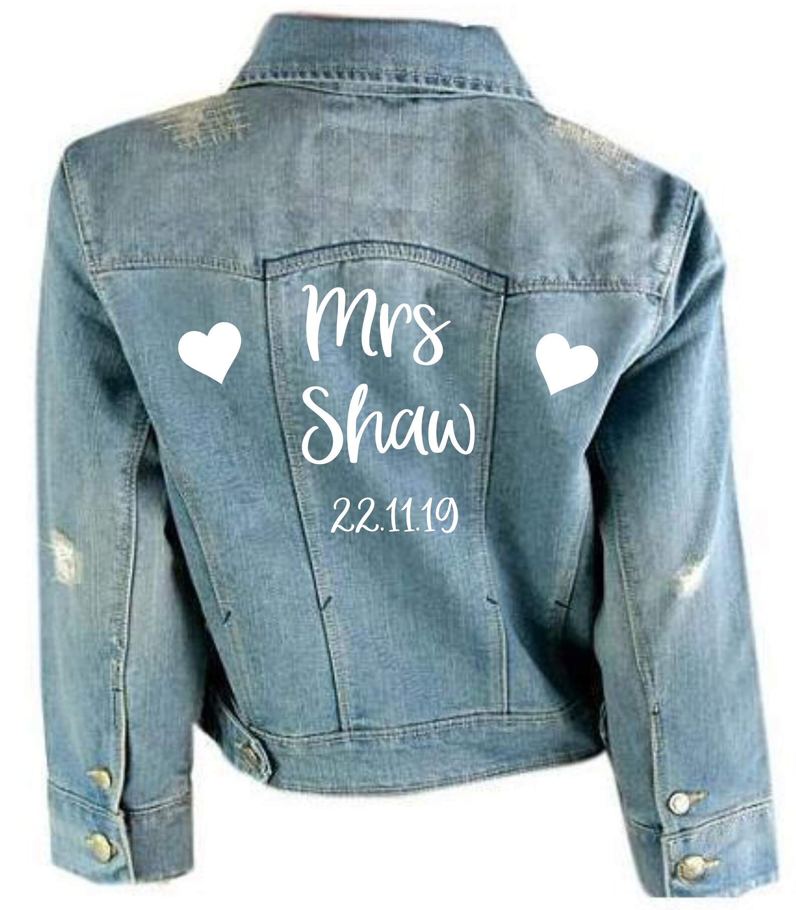 Bride Denim Jacket, Mrs Denim Jacket, Just Married Jacket, Honeymoon ...