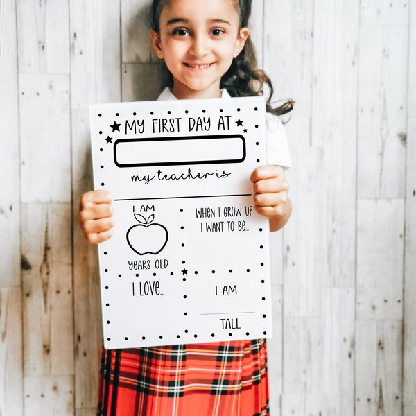First Day Chalkboard - Etsy