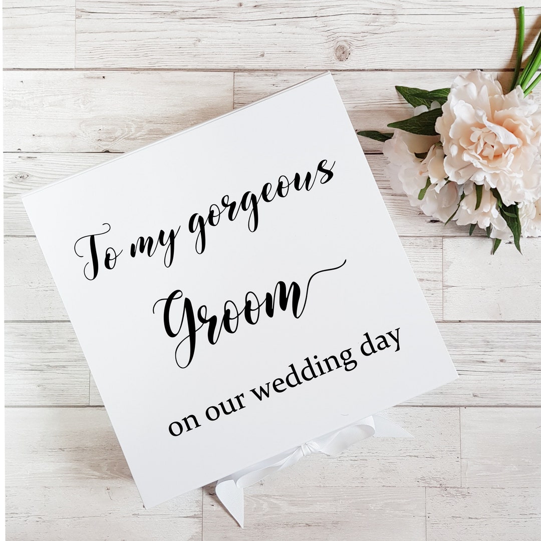 Groom Box, Gift From the Bride, Gift for Husband on Wedding Day, Bride ...