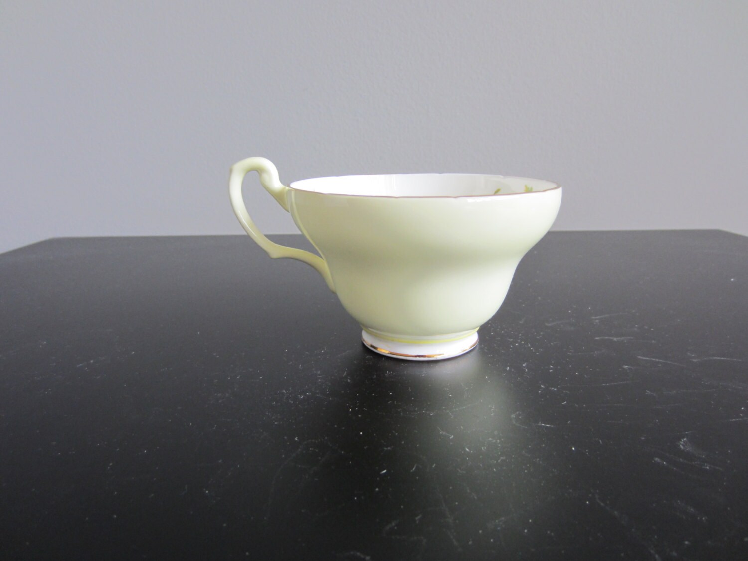 Foley Cup and Saucer Yellow and Flowers 2968 - Etsy