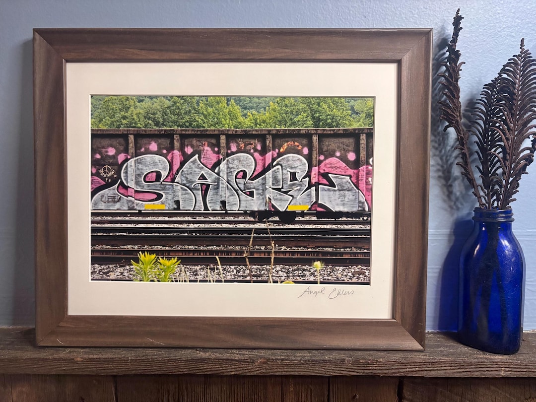 SAGE Freight Train Graffiti Photo Art Print - 8” X 12”- Print Only - Etsy